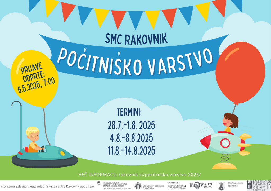 Prijave na Počitniško varstvo 2025 – Don Bosko Rakovnik